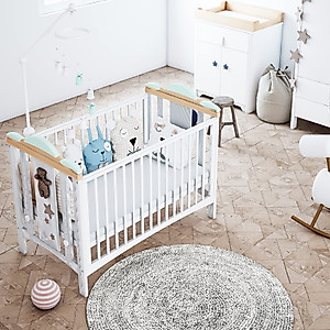 Ustenroya White Pack n Play Mattress 3" Thick Crib Mattress Pad Fit 38 x 26 Play Pen, Lightweight Mini Mattress Nap Mat, Portable Baby Travel Mattresses with Removable, Washable, Mattress Cover