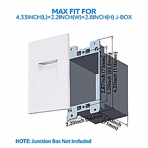 LEONLITE Classic Series 120V LED Step Lights, Dimmable 3.5W Indoor Outdoor Stair Light, 110lm, ETL Listed, Vertical, IP65 Waterproof, Aluminum, CRI 90, 3000K Warm White, White, Pack of 6