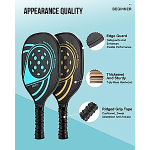 Wilson Pickleball Set - 4 Paddles, 17ft Net, 4 Balls, 1 Marker & Tape Measure