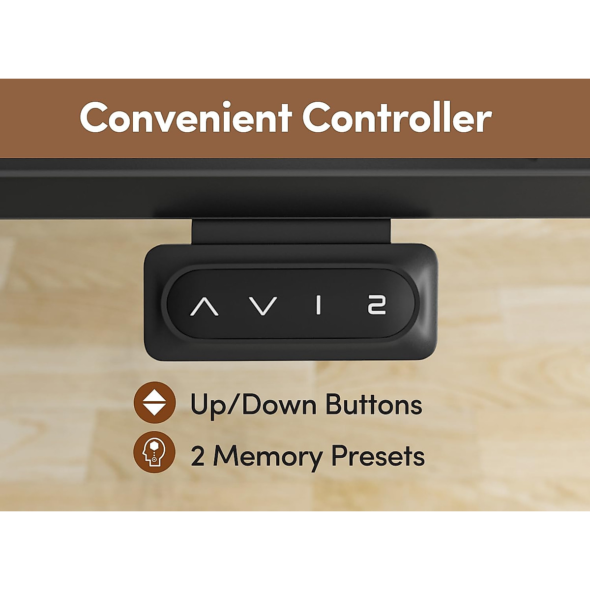 BANTI 55x24 Inch Electric Standing Desk with Double Drawers, Adjustable Height Stand Up Desk, Sit Stand Home Office Desk with Storage Shelf, Black Top