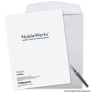 NobleWorks - Jumbo Birthday Greeting Card 8.5 x 11 Inch with Envelope (1 Pack) Big, Jumbo Bday Llama Just Say J6445ABDG