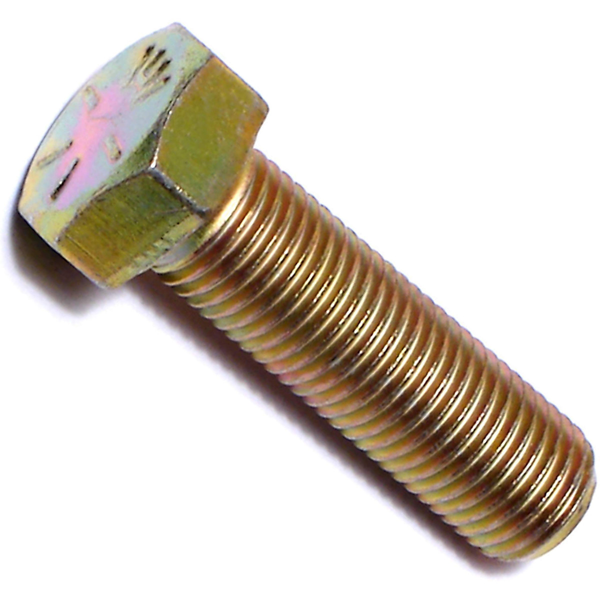 Hard-to-Find Fastener 014973252571 Grade 8 Fine Hex Cap Screws, 3/8-24 x 1-1/4, Piece-8 , yellow