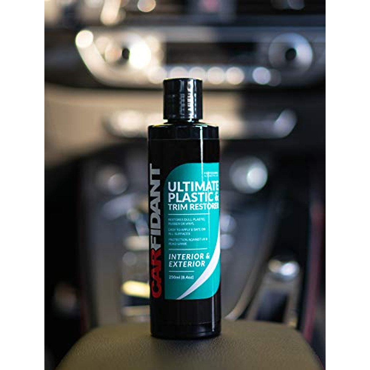 Carfidant Trim & Plastic Restorer - Restores Faded and Dull Plastic, Rubber, Vinyl Back to Black! Protectant and Sealant from UV & Dirt - Easy to Apply!…
