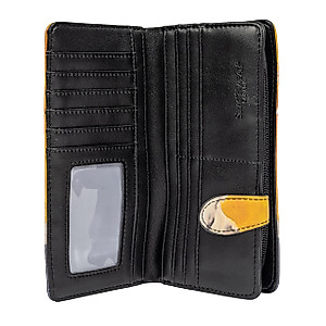 Shag Wear Women's Premium Vegan Clutch Cardholder Zipper Wallet Purse with Pretty Tribal Elephant, Pink