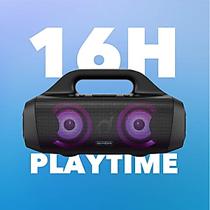 Anker Soundcore Select Pro, Outdoor Bluetooth Speaker with BassUp Technology, IPX7 Waterproof, 16H Playtime, App, LED Lights, Built-in Handle, Portable Bluetooth Speaker for Outdoors, Camping