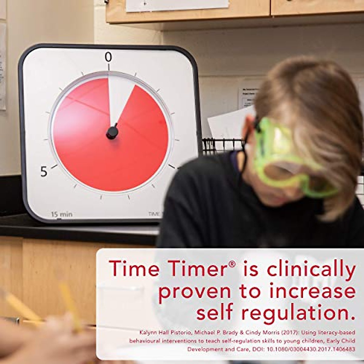 TIME TIMER MAX - Extra-Large 17" Visual Analog Timer, 8-Duration Settings, Interchangeable Faces, Optional Alert, No Loud Ticking - for Kids Classroom Homeschooling and Teacher Tool (Black)