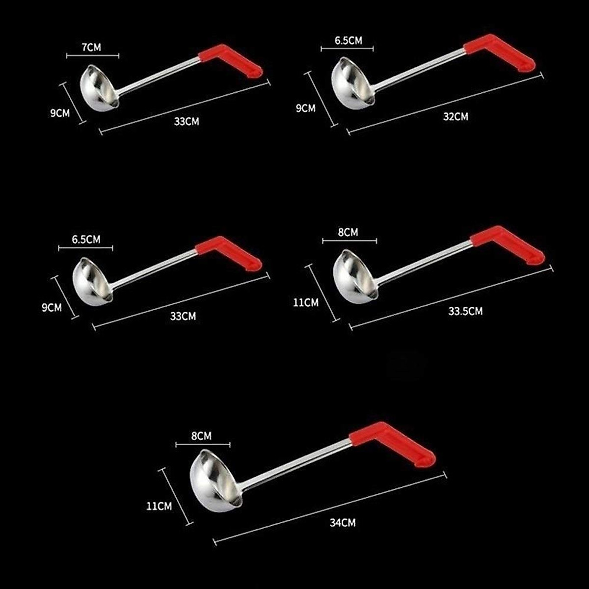 BUPEI Stainless Steel Soup Spoon Creative Curved Handle Cooking Soup Spoon Soup Spoon Soup Spoon Soup Shell Kitchen Utensils (Size : Capacity 240 ml)