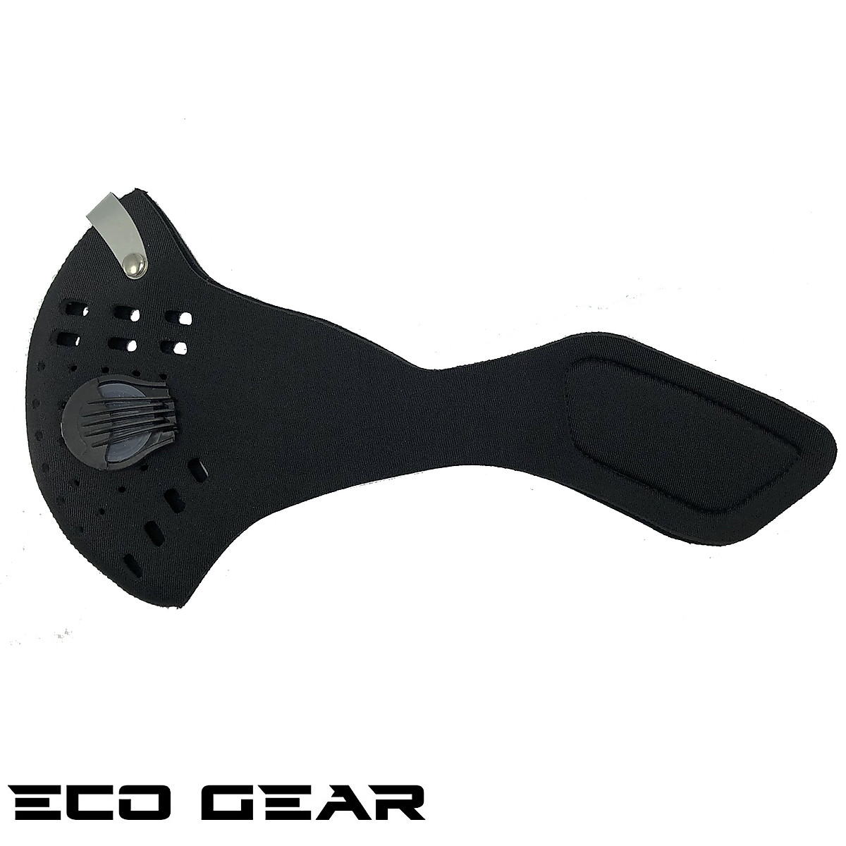 ECO-GEAR Anti Pollution Face Mask with Military Grade Protection | Anti Smoke, Exhaust Gas, Dust, Pollen | Hiking, Running, Walking, Cycling, Ski and other Outdoor Activities (Large, Black)