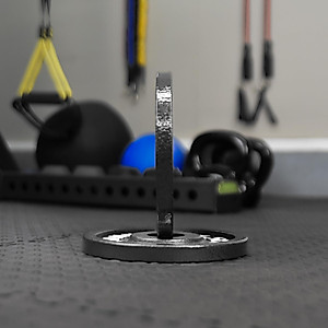 Steel Weight Plates 85LB Set - Olympic 2 inch Center Premium Coating 2x 25lb, 10lb, 5lb, and 2.5lb for Olympic Weight Lifting Barbells