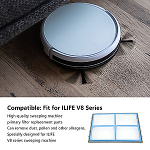 Fdit Household Sweeping Robot Primary Filter Net Replacement Accessory Suitable For Ilife V8 Primary Filter Series Sweeping Machine