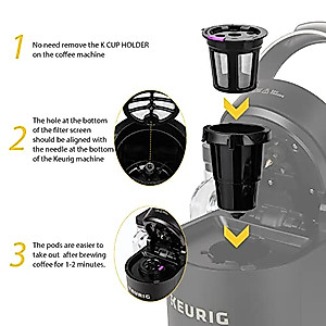 MaxRona Reusable K Cups for Keurig Supreme Multistream Series-4 Packs Universal compatible with Keurig Reusable Coffee Pods-Leakproof Refillable K Cups for All Keurig 2.0 & 1.0 Brewers, BPA Free