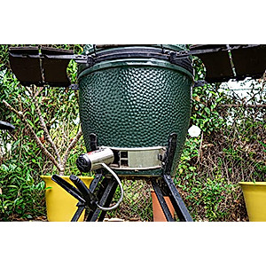 BBQ Dragon | Electric Charcoal Starter Fan | Cordless Stainless Steel Fire Starter w/Built-In Blower | Easily Ignite Charcoal Grills & BBQ Smokers | Heavy Duty Mounting Clamp | Long Adjustable Neck