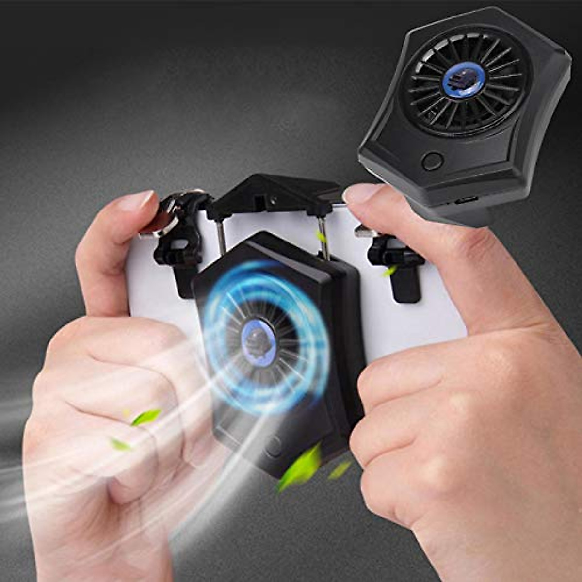 Phone Cooler, 500 mAh Accessories for Playing Games Mobile Phone Cooling Fan with Telescopic Clamp 4000 RPM