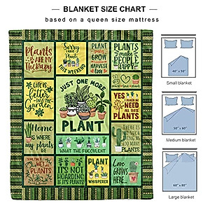 Plant Gifts,Plant Blanket,Plant Lover Gifts for Women, Gifts for Plant Lovers, for Plant Lovers, Plant Lady Gifts Ideas, Plant Mom Gifts Soft Warm Throw Blanket 50"x60"