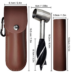 Bushcraft Hand Auger Wrench, Bushcraft Gear, Scotch Eye Wood Auger Drill Bit Set Survival Tool for Bushcraft Backpack Camping Gear Pack Outdoor Wood Peg Hole Maker