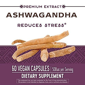 Natures Way Ashwagandha Standardized Extract 60 Vcaps ( 2 PACK )