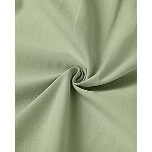 Alimens & Gentle Men's Short Sleeve Oxford Shirt Button Down Collar Regular Fit Short Sleeve Casual Shirts with Pocket Light Green