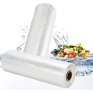 Tapsin 12x20 Plastic Produce Bags on a Roll - Clear Plastic Bags for Food, Vegetable, Fruits, Bread, Pet Bags and Grocery Clear Bag- 350 Bags/Roll (2 Rolls)
