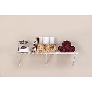 ClosetMaid 1074 Heavy-Duty Wire Shelf Kit, 4-Feet X 16-Inch, White