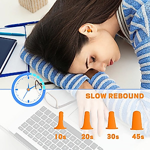 targeal 60 Pairs Ear Plugs for Sleeping Noise Cancelling - 33 dB Highest NRR Soft Foam Earplugs - Ear Protection Earbuds for Sleep, Snore, Concerts, Musician, Shooting, Travel, Study, Adults - Orange