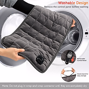 Electric Heating Pad for Back Pain, Cramps, Arthritis Relief, Far Infrared Fast Heated Pad with Moist & Dry Heat Therapy, 8 Heat Settings with Auto-Off (XA-05)