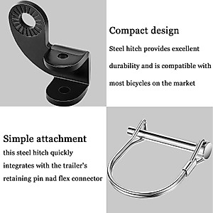 Boao 2 Sets Burley Bike Hitch Bicycle Trailer Hitch Coupler Bike Coupler Attachment Adapter Angled Replacement Connector Bike Trailer Hitch 12.2MM Compatible with Burley Trailers Hitch