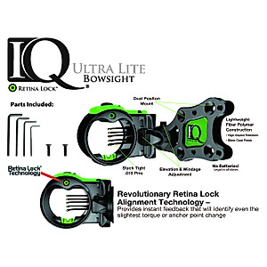 IQ Ultralite 3 Pin Bow Sight, Left Hand