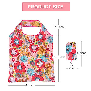 Merkaunis 35 Pack Reusable Floral Grocery Bags Foldable Grocery Bags Machine Washable Bags Grocery Bags Reusable Shopping Bags Waterproof Reusable Grocery Bags Packable Shopping Bags for Shopping