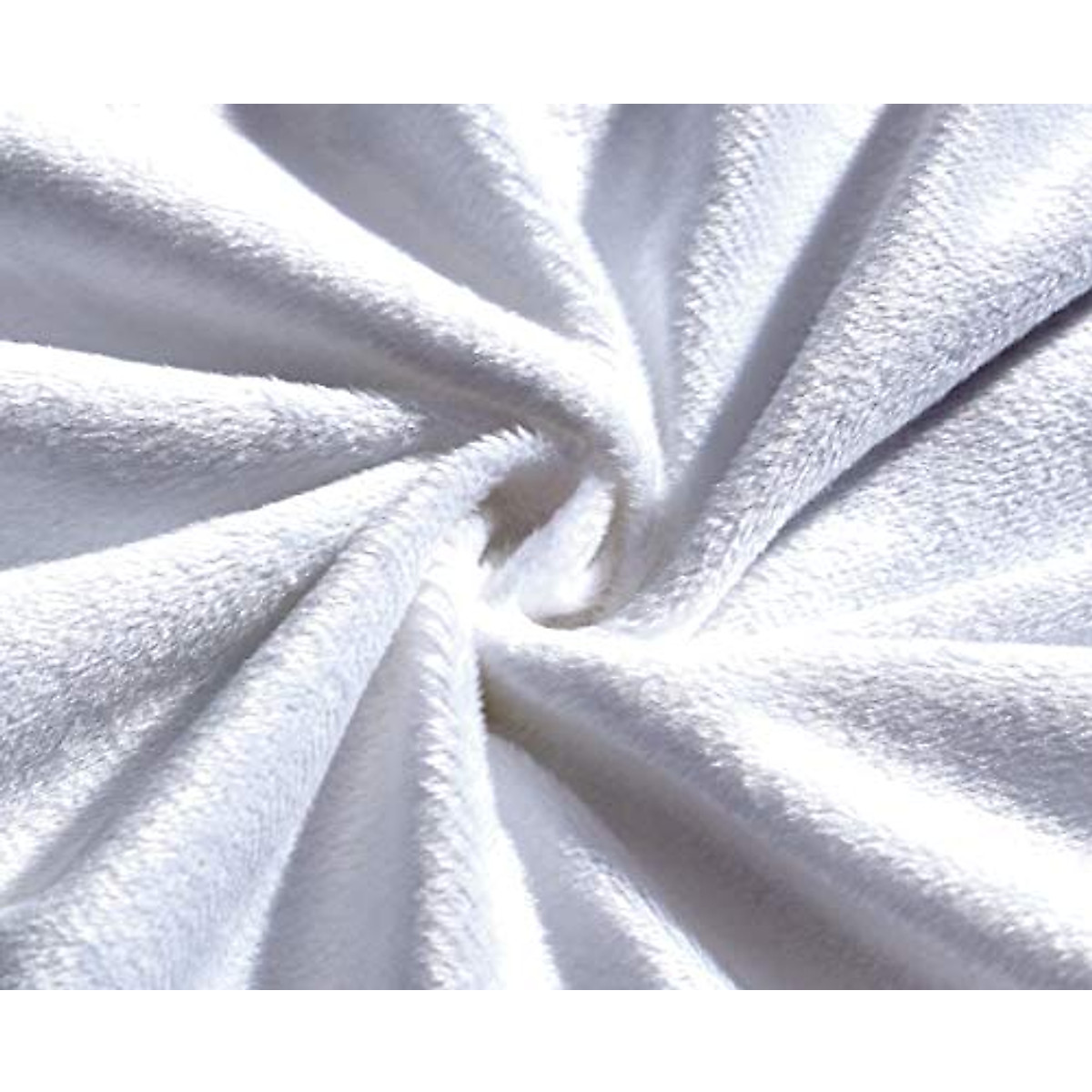 Masterplay Modern 4 - Piece Premium Solid White Velvet Curtain Set with Pom Pom Trim. Drapes/Window Panels 116" Wide X 84" Tall