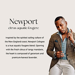 Caswell-Massey Newport Gold Cap After Shave, Soothing Aftershave with Sandalwood, Citrus & Cedar, 3 Fl Oz