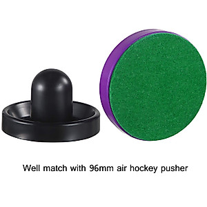 Gejoy 94 mm Hockey Paddle Pads Self Adhesive Replacement Hockey Mallet Felt Pads Green Felt Sticker for 96 mm Hockey Pushers