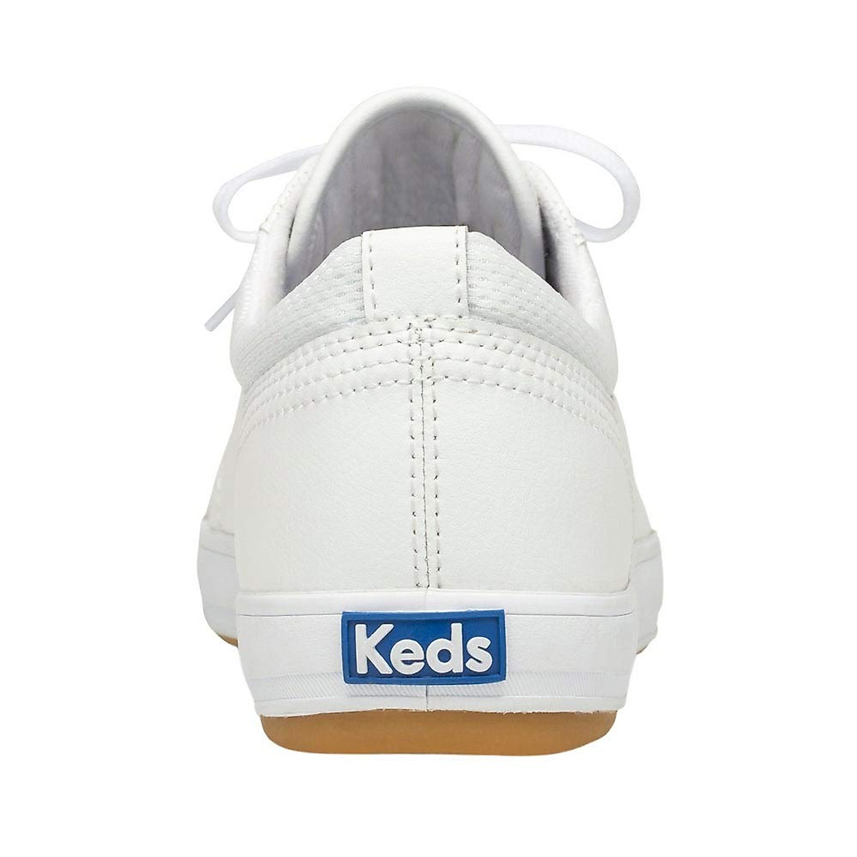 Keds Center Lace Up, Sneaker Womens, White Leather, 6 Medium