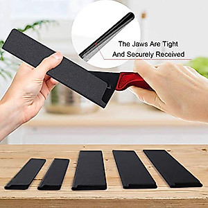5-Piece Universal Knife Edge Guards (2x6.5” and 3x8.5") with Plush are More Durable, BPA-Free, Gentle on Your Blades, and Long-Lasting. Chef Knife Covers Are Abrasion Resistant! 1