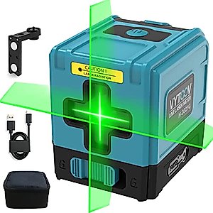 Laser Level Self Leveling VYTOOV Green Laser Level Tool 2 Cross Line Laser Level Rechargeable Horizontal & Vertical Level for Indoor & Outdoor Construction Decor Home Remodel Picture Hanging Tiling