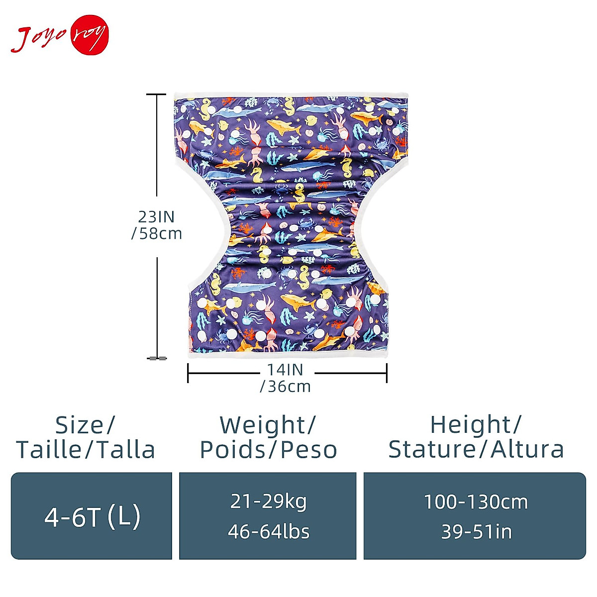 Joyo roy Reusable Swim Diaper Baby Swim Diaper Reusable Toddler Swim Diaper Swim Diapers Medium Swim Diapers Size 5 Swim Diapers Large Waterproof Diapers for Swimming Baby Swim Diaper Swimming 4-6t