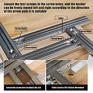 CDIYTOOL Adjustable Backing Auxiliary Guide Rail Milling Groove Engraving Guide Rail Woodworking Edger 50# Backer, Universal Track Saw Guide with Fence Clamp G-Clamp Bracket DIY Woodworking Tools