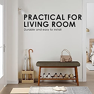 Bamworld Entryway Bench with Storage Bamboo Shoe Bench with Cushion Seat Rustic Storage Benches for Bedroom Living Room Indoor(Brown)