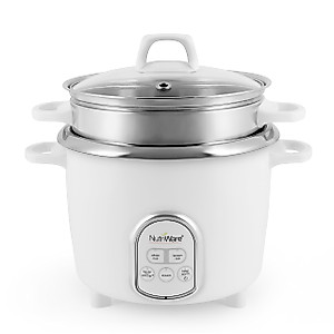 Aroma Housewares NutriWare 14-Cup (Cooked) Digital Rice Cooker and Food Steamer, White