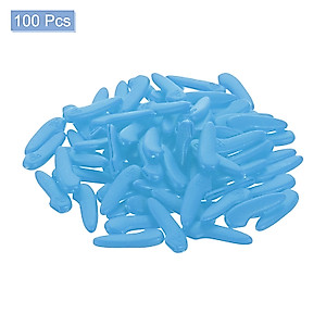 uxcell 100Pcs Blade Knife Tip Protector Cover Plastic Knife Guard Sleeves Knife Blade Tip Sleeves Cover for Kitchen, Blue