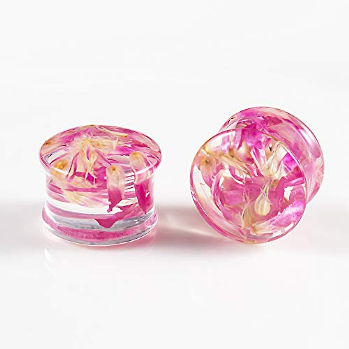 TBOSEN Set Of 10 Pairs Mixed Stone Ear Plugs Ear Gauges Ear Tunnels Double Flare Plugs Expander Body Piercing Jewelry 0g-5/8 in 8mm-16mm 0g