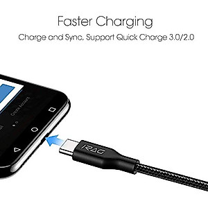 iRAG 2 Pack Charger Cable for Motorola Moto G Stylus 5G, One 5G, One 5G Ace, G100, G Play, G Power, G Fast, Edge, G7 Plus, G7 Play, Edge Plus, RAZR - Braided 6FT USB C to A Fast Charging Cord