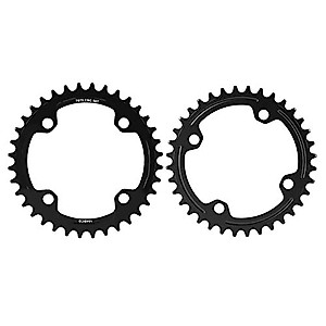 Alomejor Bike Chain Ring 32/34/36/38T BCD 104 Mountain Bike Steel Single Crank Chain Ring Repair Parts for Outdoor Cycling(32T Black)