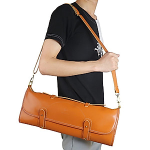 WLDOCA Kitchen Chef Knife Roll Bag Portable Cooking Shoulder Bag 11 Pocket Cooking Chef Knife Storage Pocket Gift for Cooking Enthusiasts,B,1