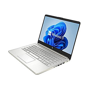 Newest HP 14" Flagship Laptop, Windows 11 OS, AMD Dual-Core Processor Up to 2.60 GHz, 4GB RAM, 64GB SSD, Webcam, Silver (Renewed)