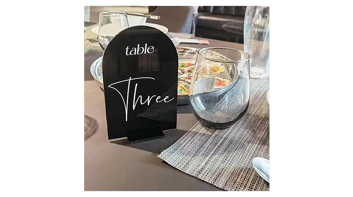 15 Pack Acrylic Signs - DIY Table Number Set
