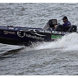 Fishoholic Pro Series Polarized Fishing Sunglasses w' Rubber Accents - Free Case & Pouch - UV400 Sun Protection - Fishing Gift (GB-BLU-gry)