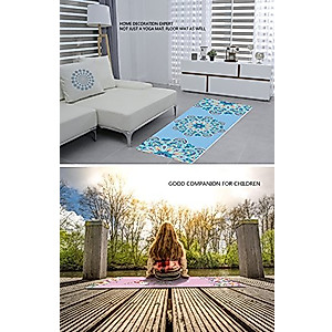 Meileer Yoga Mat |Travel Yoga Mat| Foldable Lightweight Anti-Slip Quick Dry Luxurious Yoga Mat/Towel|1mm Thick|Spray Bottle Included (Cytzle)