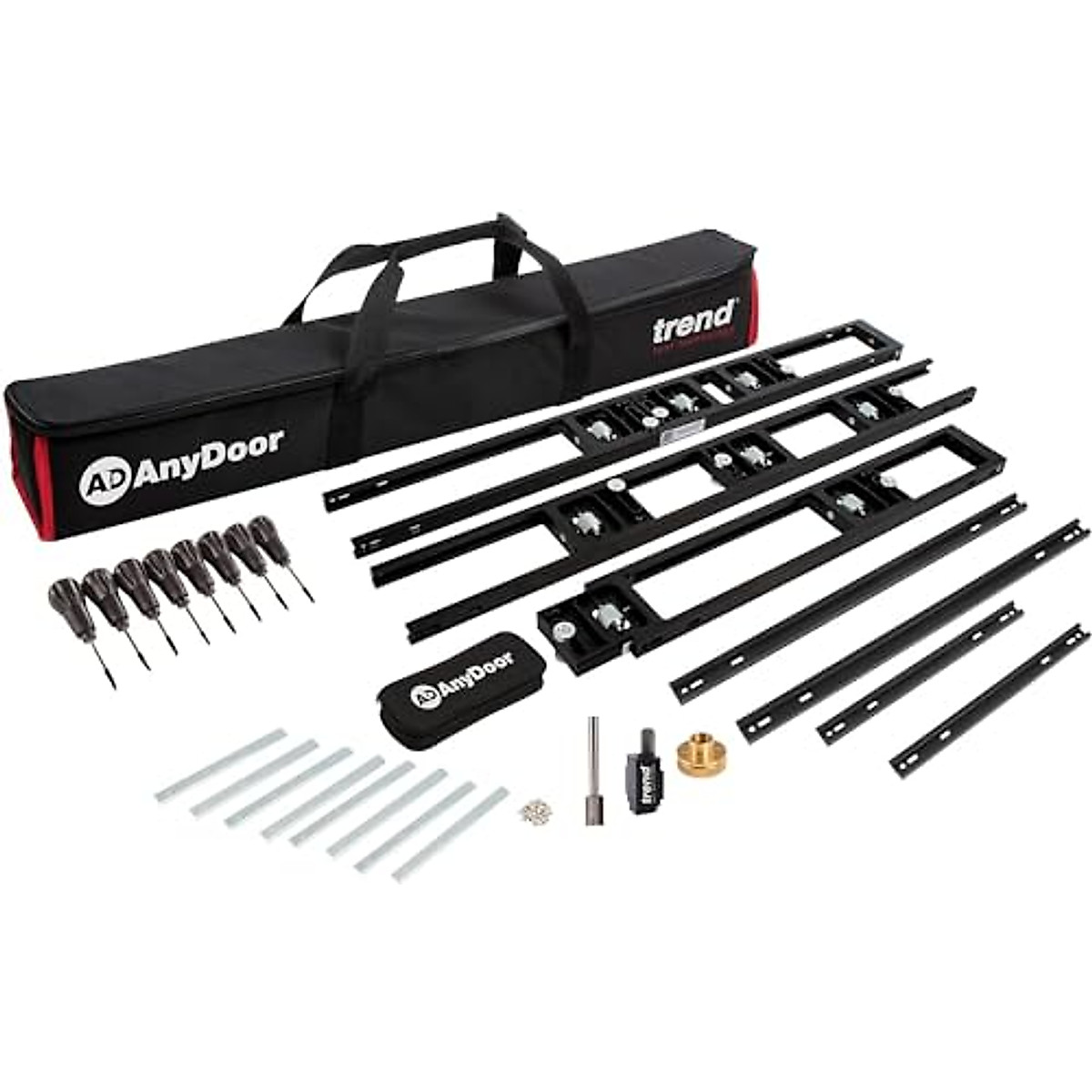 Trend Door Installation Kit, Includes The Trend 9ft AnyDoor Jig, Foot-Operated Door Lifter, Door Stand, Professional Router Bit & 5 x Dust Masks, U*H/JIG/D/B1