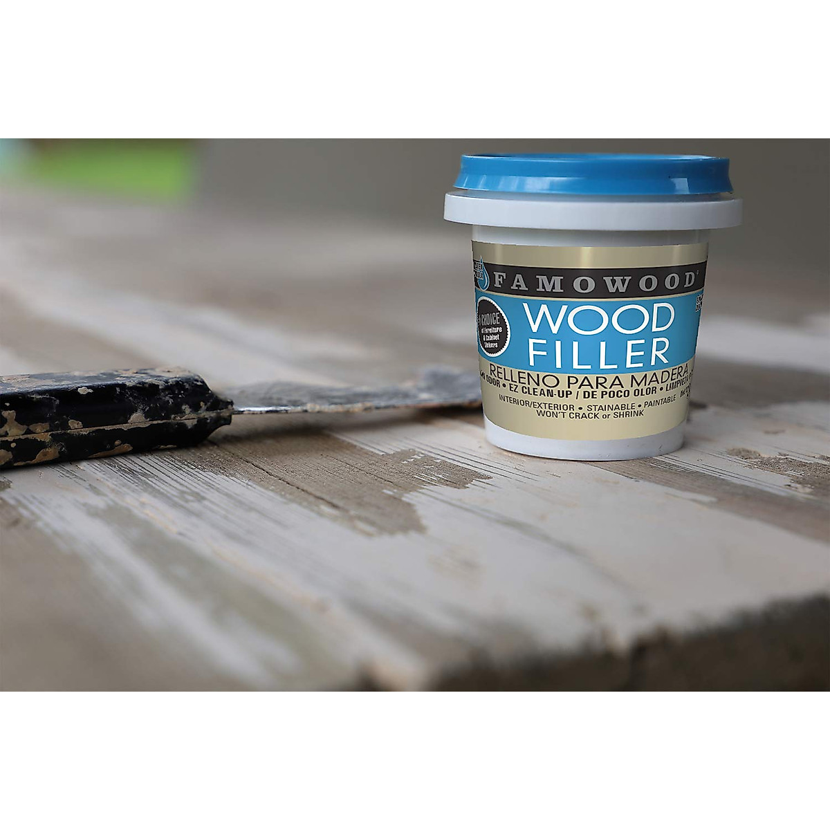 FamoWood 40022118 Latex Wood Filler - Pint, Fir/Maple