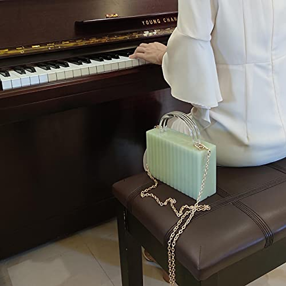 Acrylic Clutch Cute Purses for Women,2 Chains Optional,Women's Evening Handbags for Party Prom Weddings